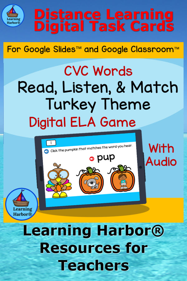 Thanksgiving CVC... - Learning Harbor Resources for Teachers | Facebook