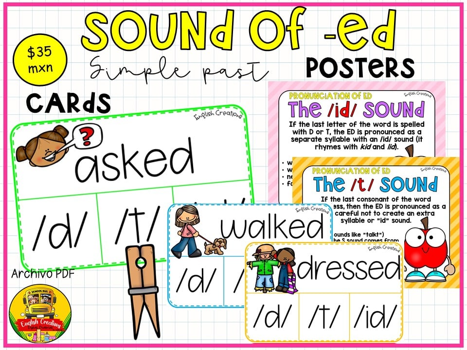 🌟👩‍🏫 SOUND OF -ed... - English Creations. Digital Materials