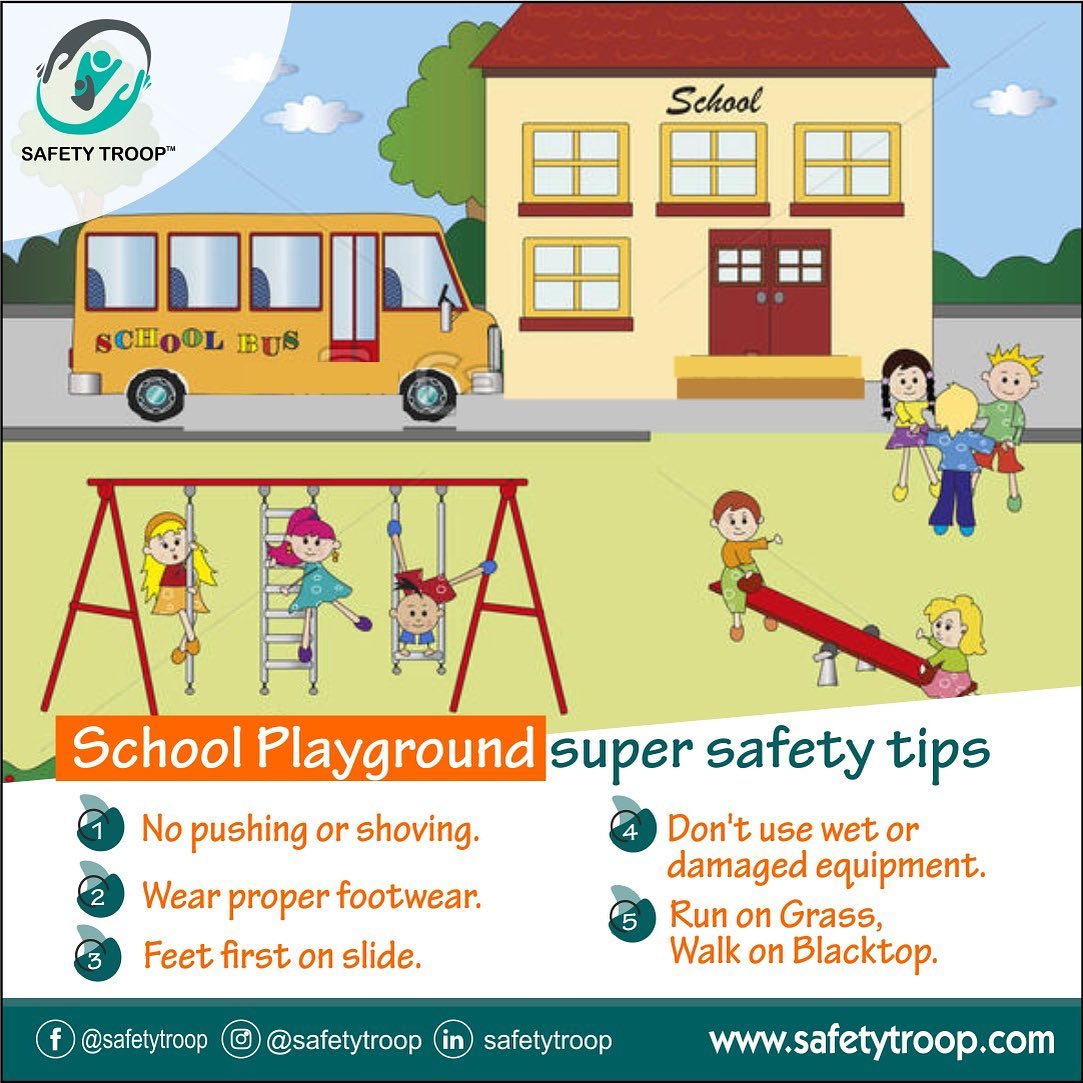 Safety Troop - Playground safety rules and 5 golden safety...