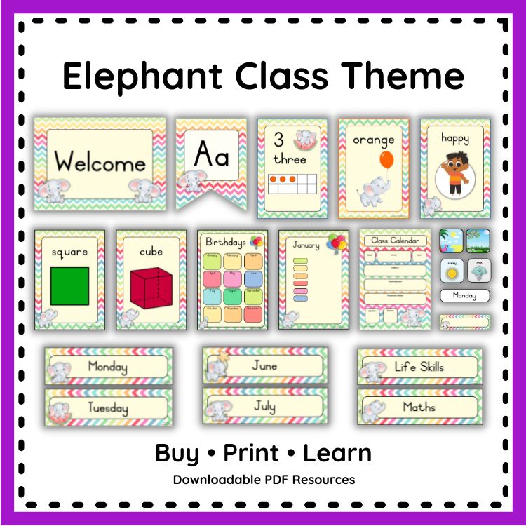 💥 Elephant Class Theme 💥 Buy... - The Early Learning Toolbox