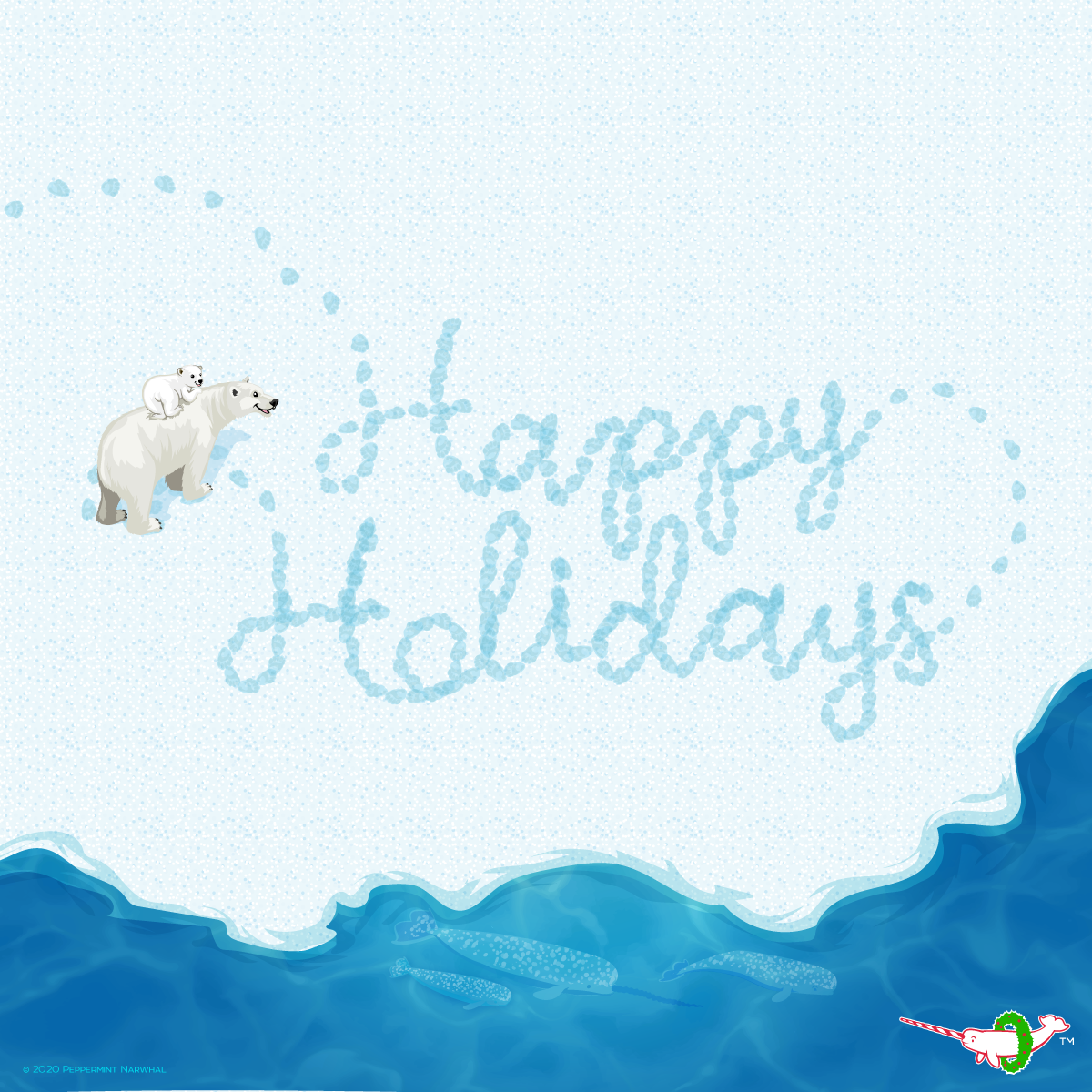 Peppermint Narwhal Creative - HOLIDAY: Happy Holiday - Polar Bear ...