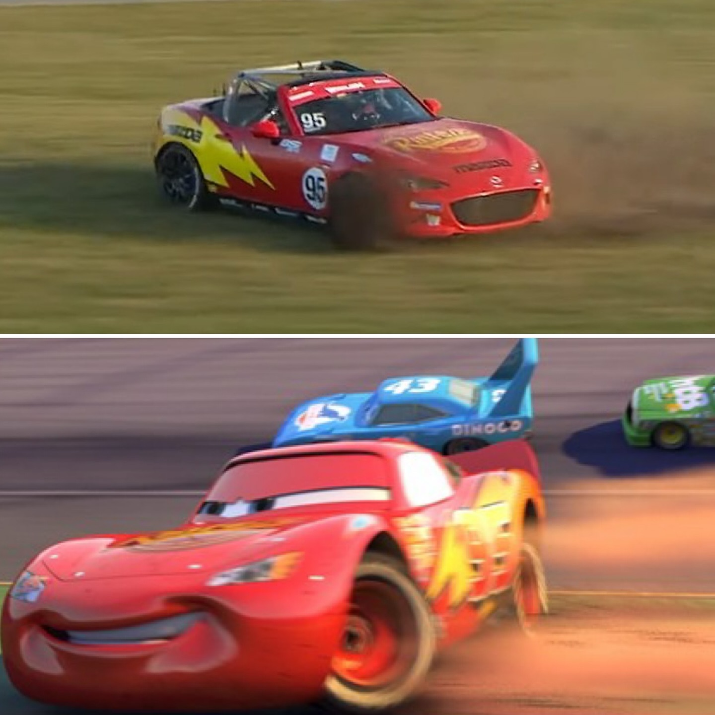 NASCAR on NBC - KA-CHOW! ⚡️ Life imitated art when the... | Facebook
