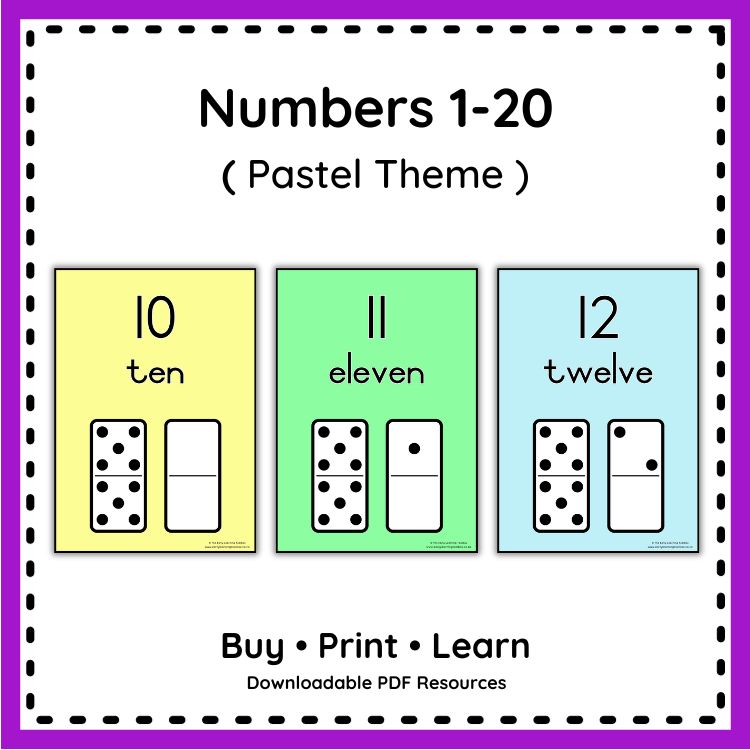 💥 Numbers 1-20 – Pastel Theme... - The Early Learning Toolbox | Facebook