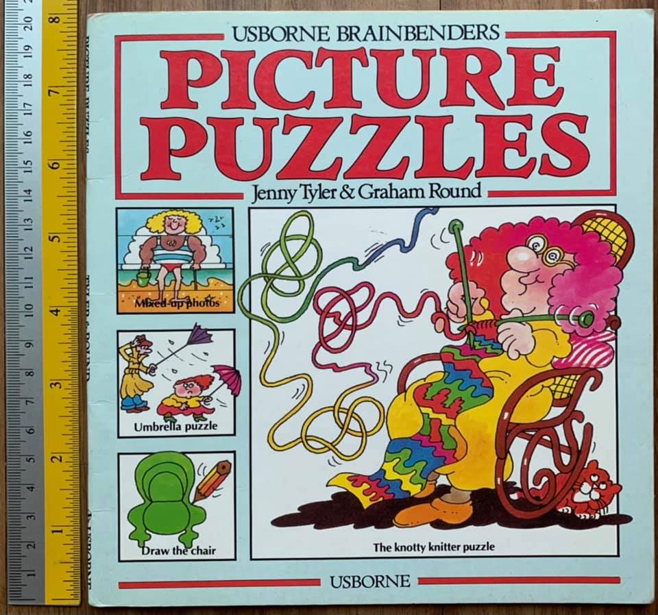 📚 ปกอ่อน สภาพดี Usborne Brainbenders : Picture Puzzles มีรอยปากกาเล็ก ...