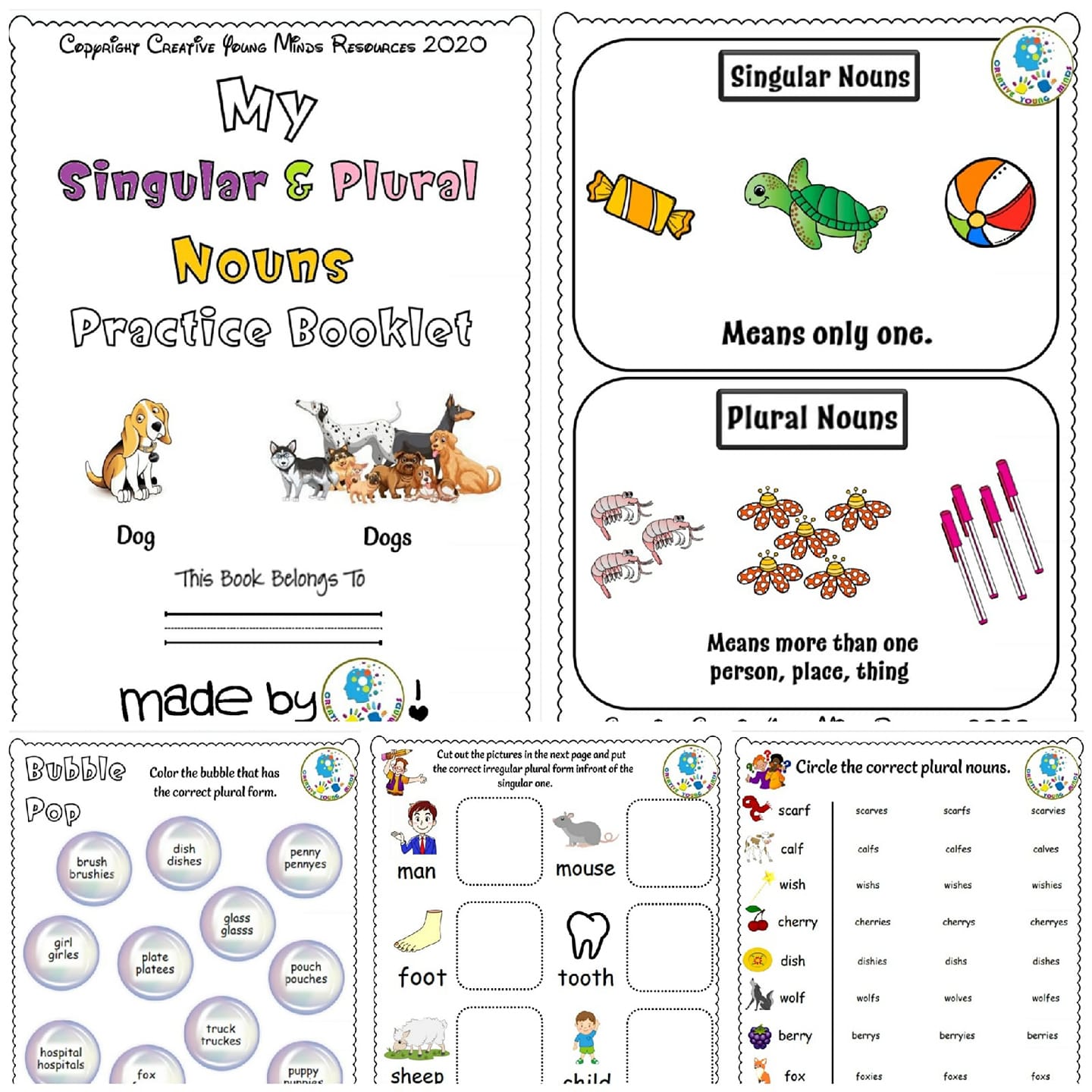 Singular & Plural Nouns PDF... - Play and Learn English