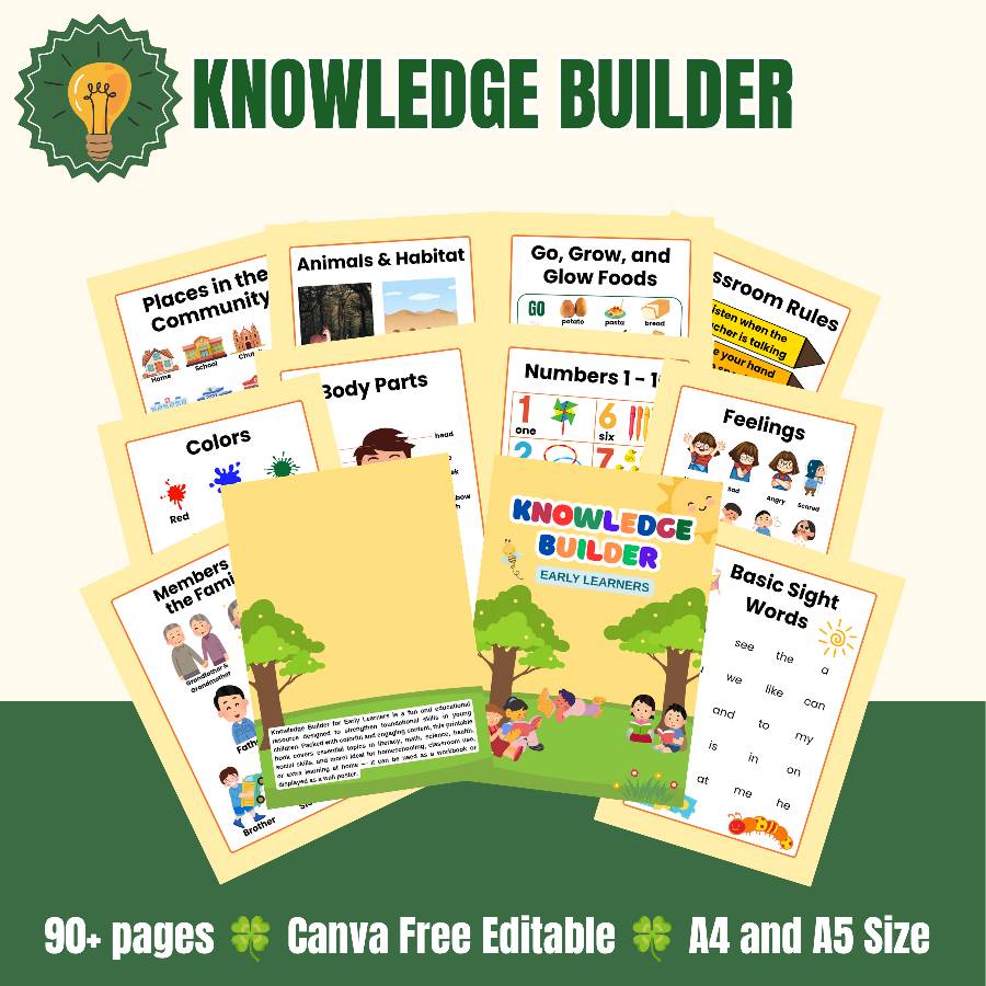 KINDERGARTEN WORKSHEETS & RESOURCES👨‍👩‍👧‍👧 | Knowledge Builder for ...