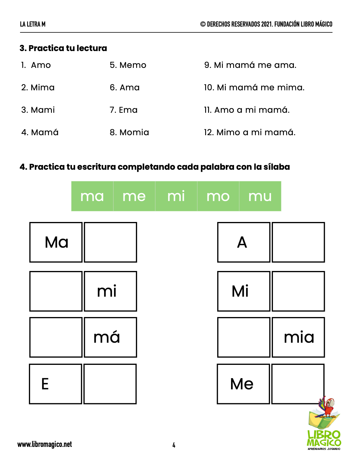 Sílabas con M. Aquí te... - Fundación Libro Mágico | Facebook