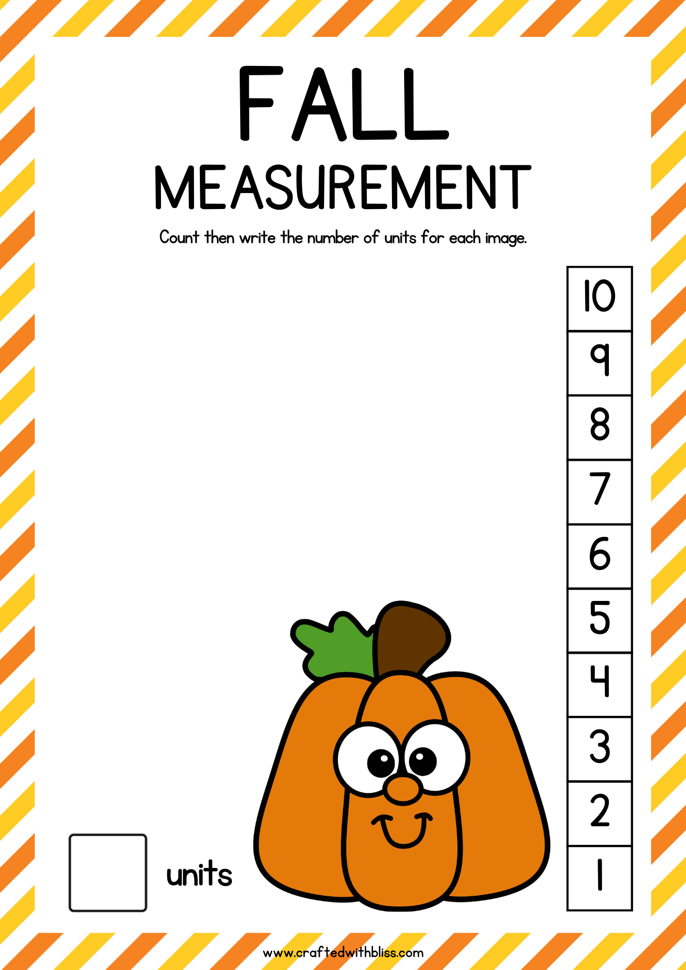 Fall Non-Standard Measurement... - Crafted with Bliss | Facebook