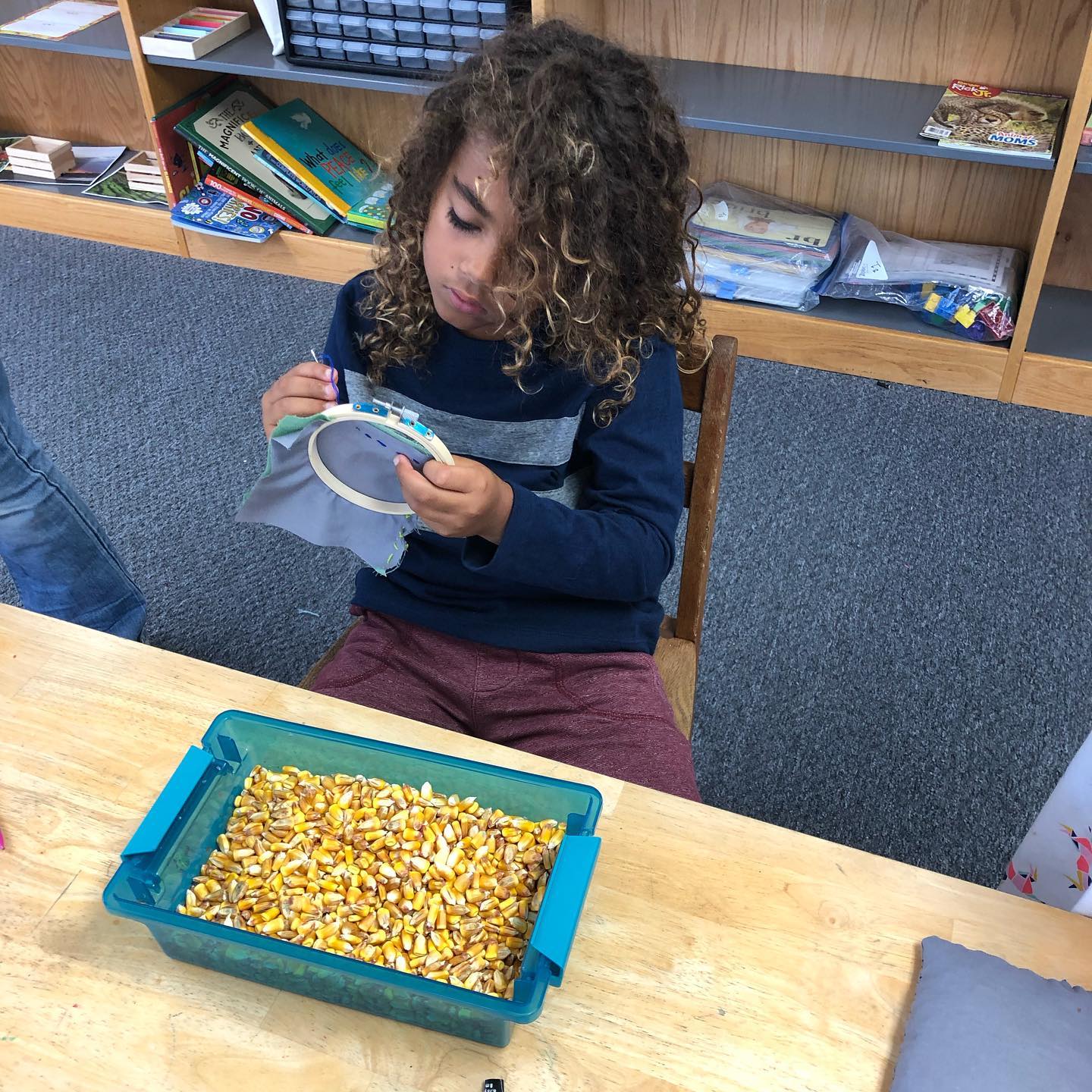 Our practical life corn pulling... - One World Montessori | Facebook