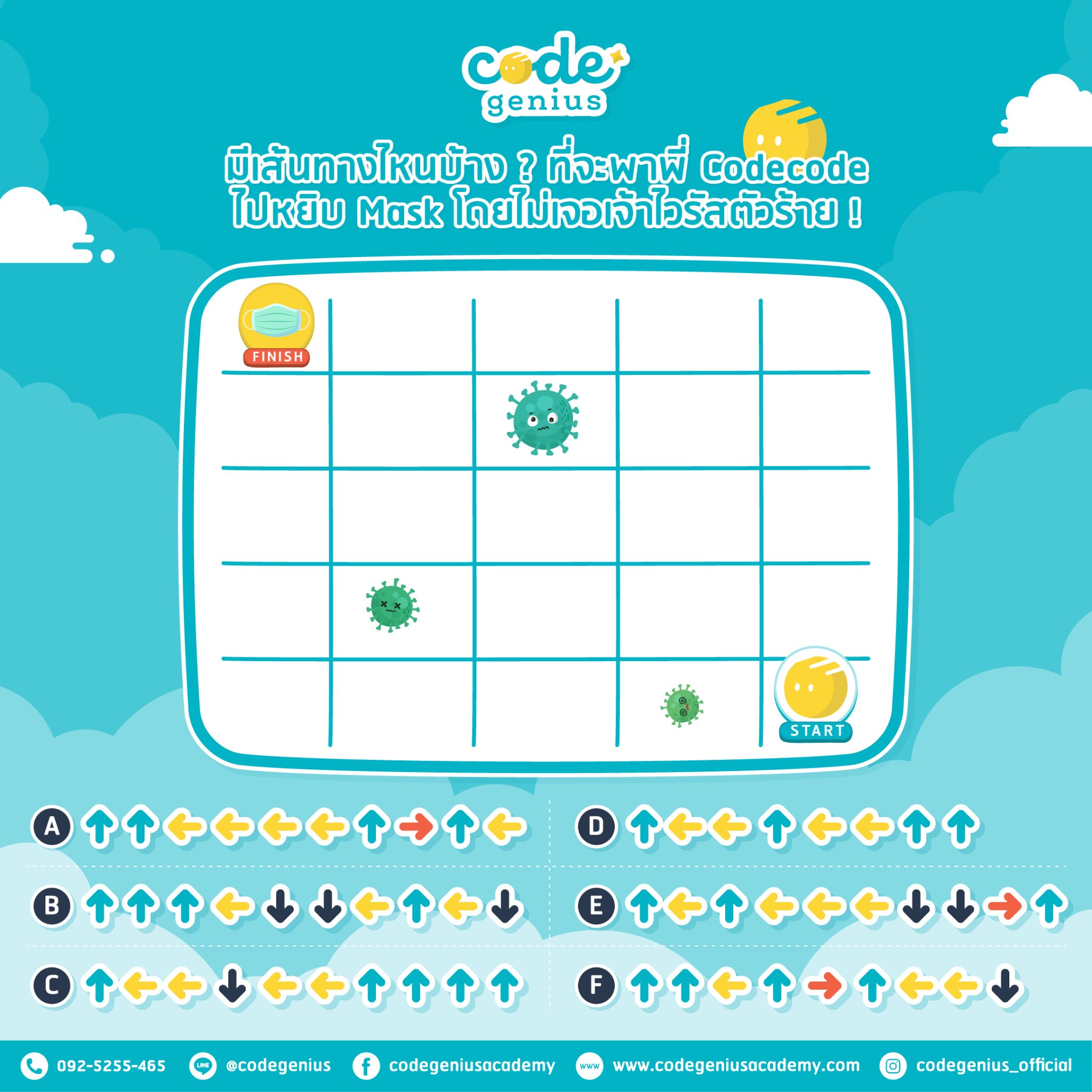 Code Genius 🎮 มีเส้นทางไหนบ้างนะที่น้อง ๆ จะช่วยพาพี่ Facebook 1298