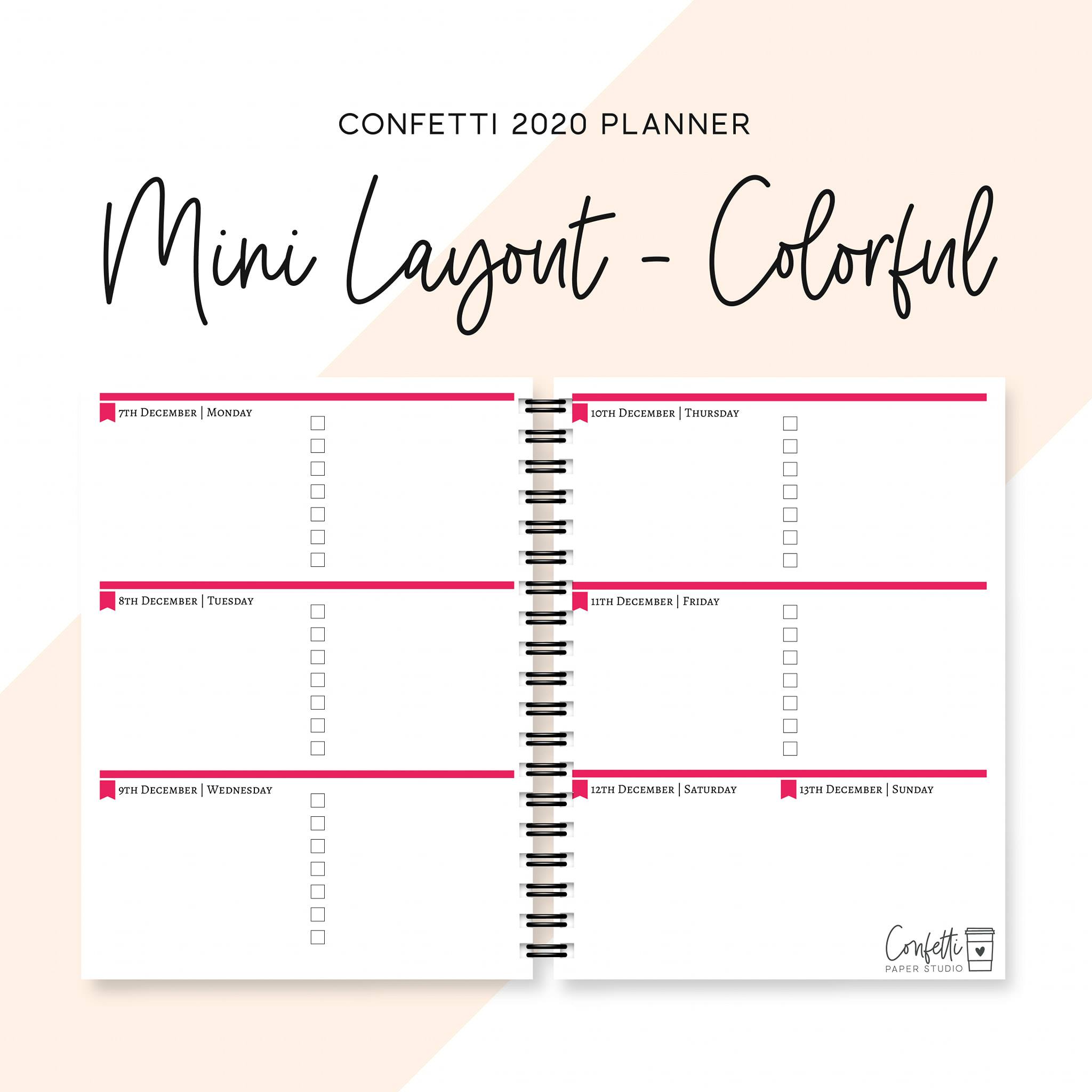 'Planner Layouts - Mini Weekly'... - Confetti Paper Studio | Facebook