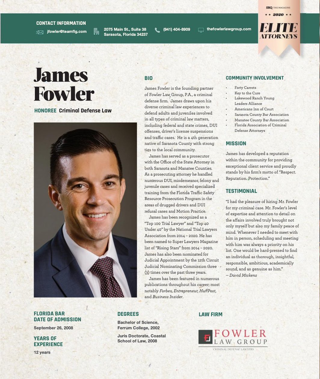 Fowler Law Group Sarasota Fl 3234