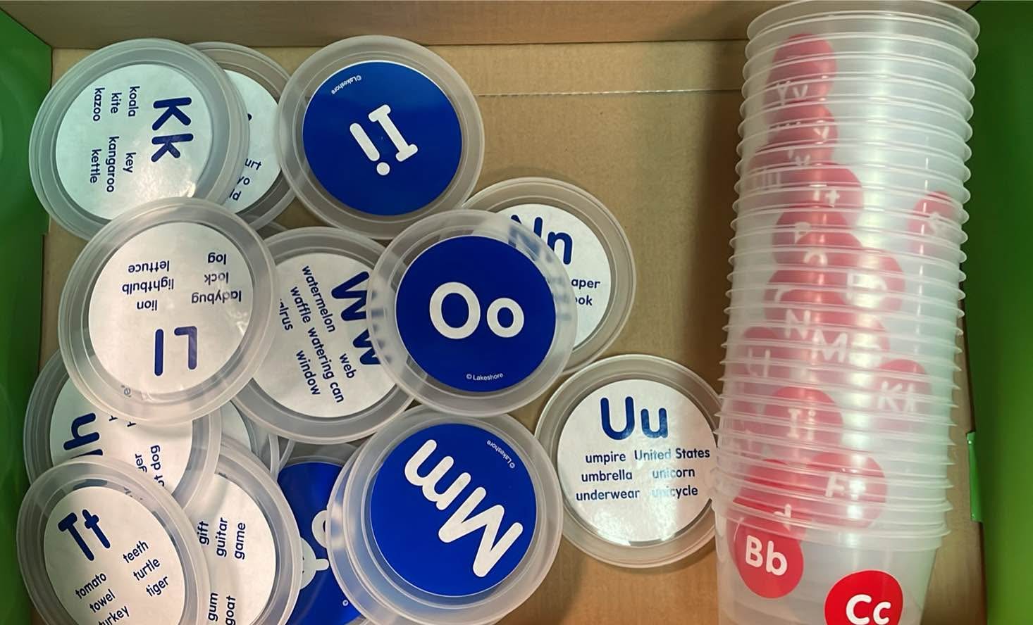 Lakeshore Learning Alphabet Sounds Teaching Tubs - ONLY BOX AND TUBS ...