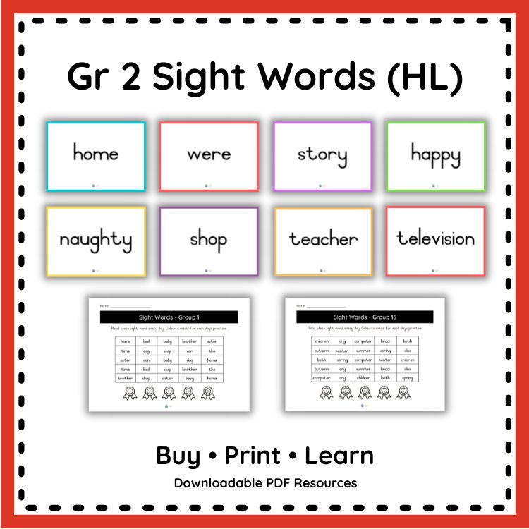 💥 Gr 2 Sight Words (HL) 💥 Buy... - The Early Learning Toolbox | Facebook