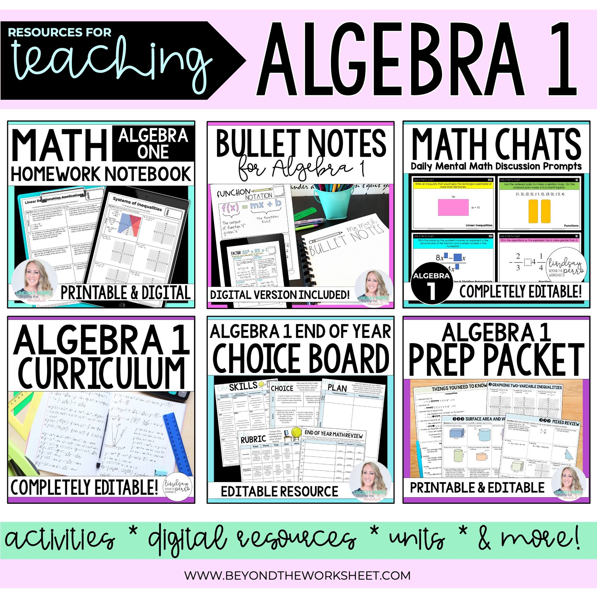 Teaching Algebra 1 this year? I've... - Beyond The Worksheet