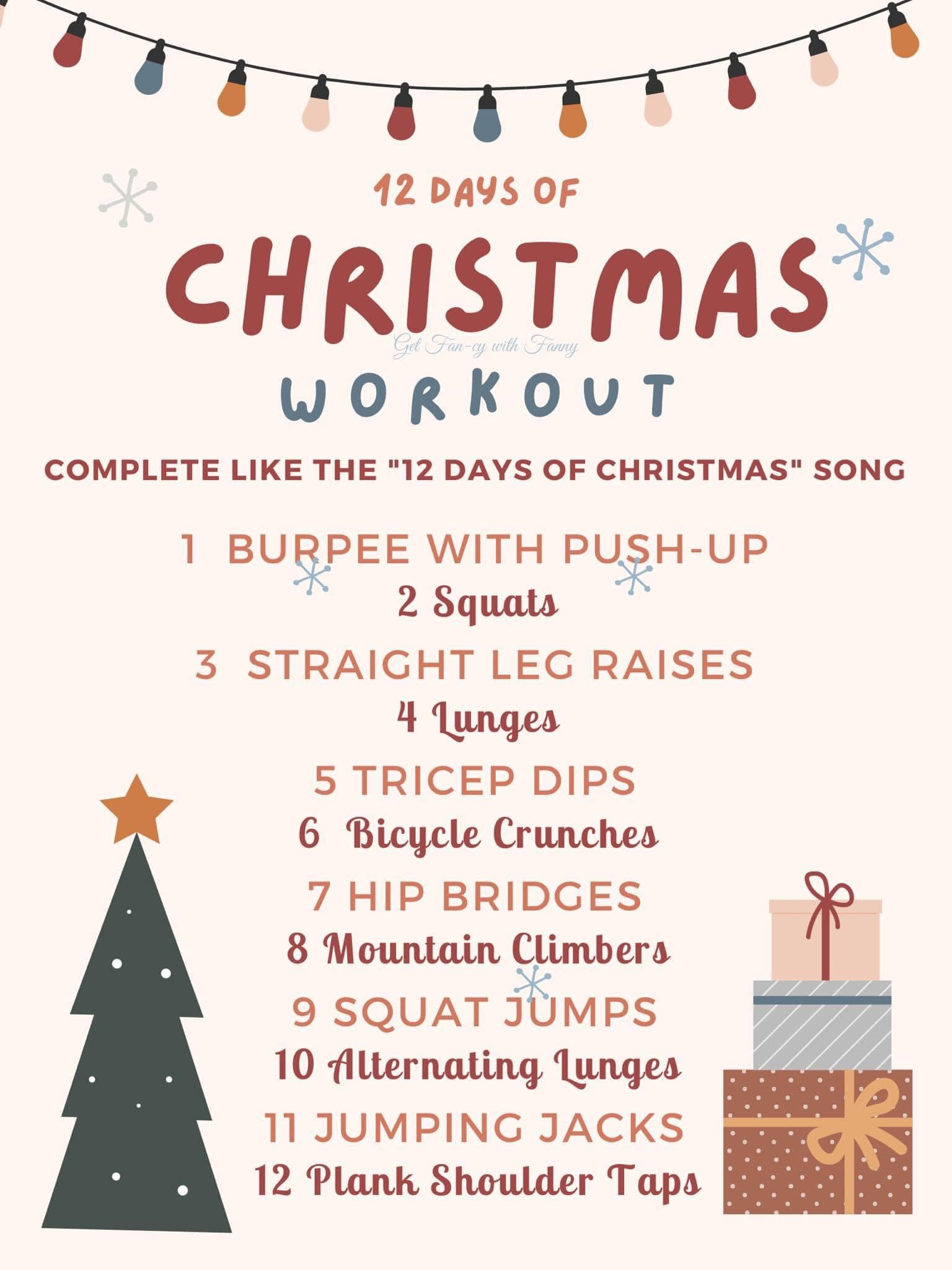 The 12 Days of Christmas Workout! - Canadian PE Teacher