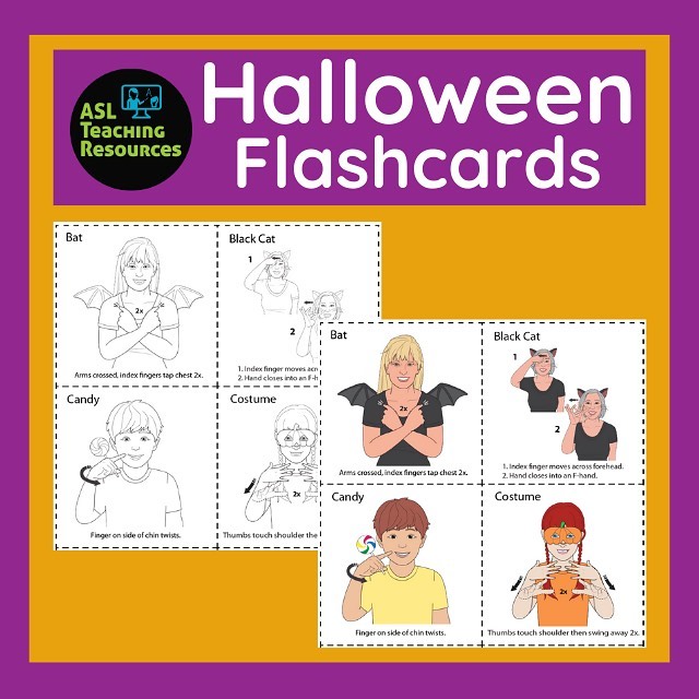 Get your ASL Halloween Flashcards... - ASL Teaching Resources