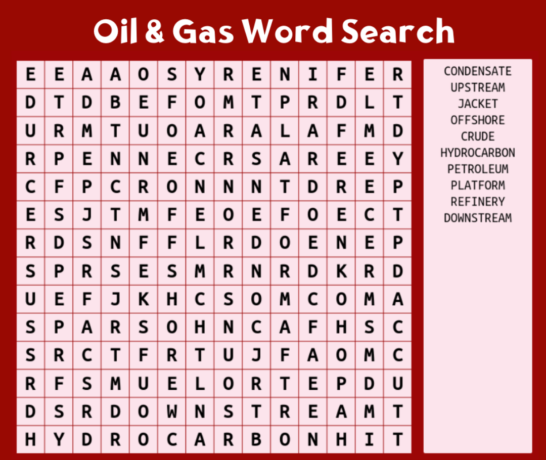 Ipetro Academy - Word Search: Oil & Gas Ada 10 perkataan...
