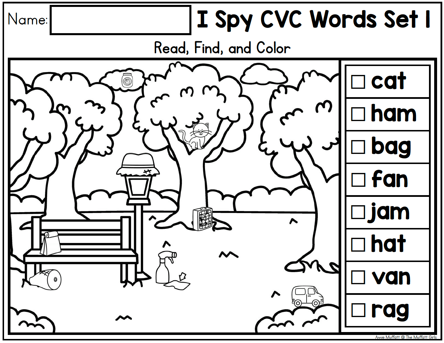 I Spy CVC Words! Read, Find and Color!... - The Moffatt Girls | Facebook