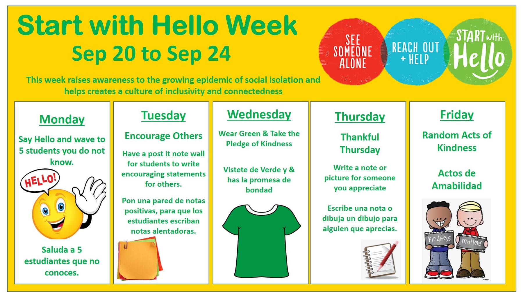 Start with HELLO Week brings... - Richey Elementary School | Facebook