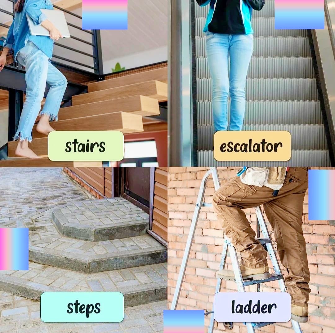 Types of Stairs. 🪜 #English... - Let’s talk English/ESL | Facebook