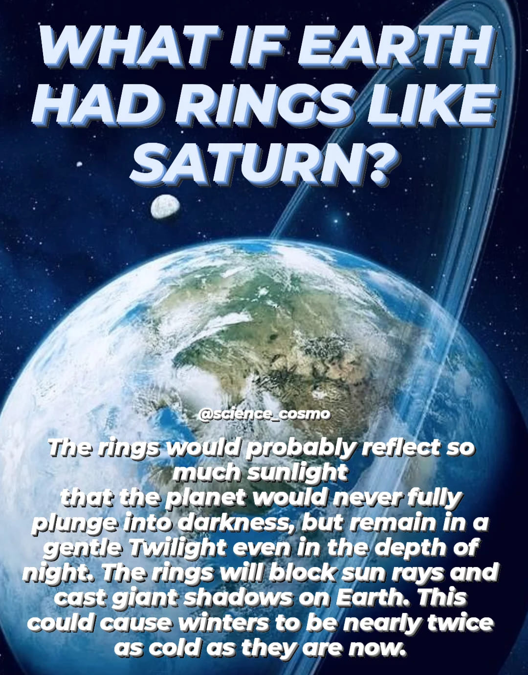 Science_cosmo - ⏩ What if Earth had Rings like Saturn ? 😱...