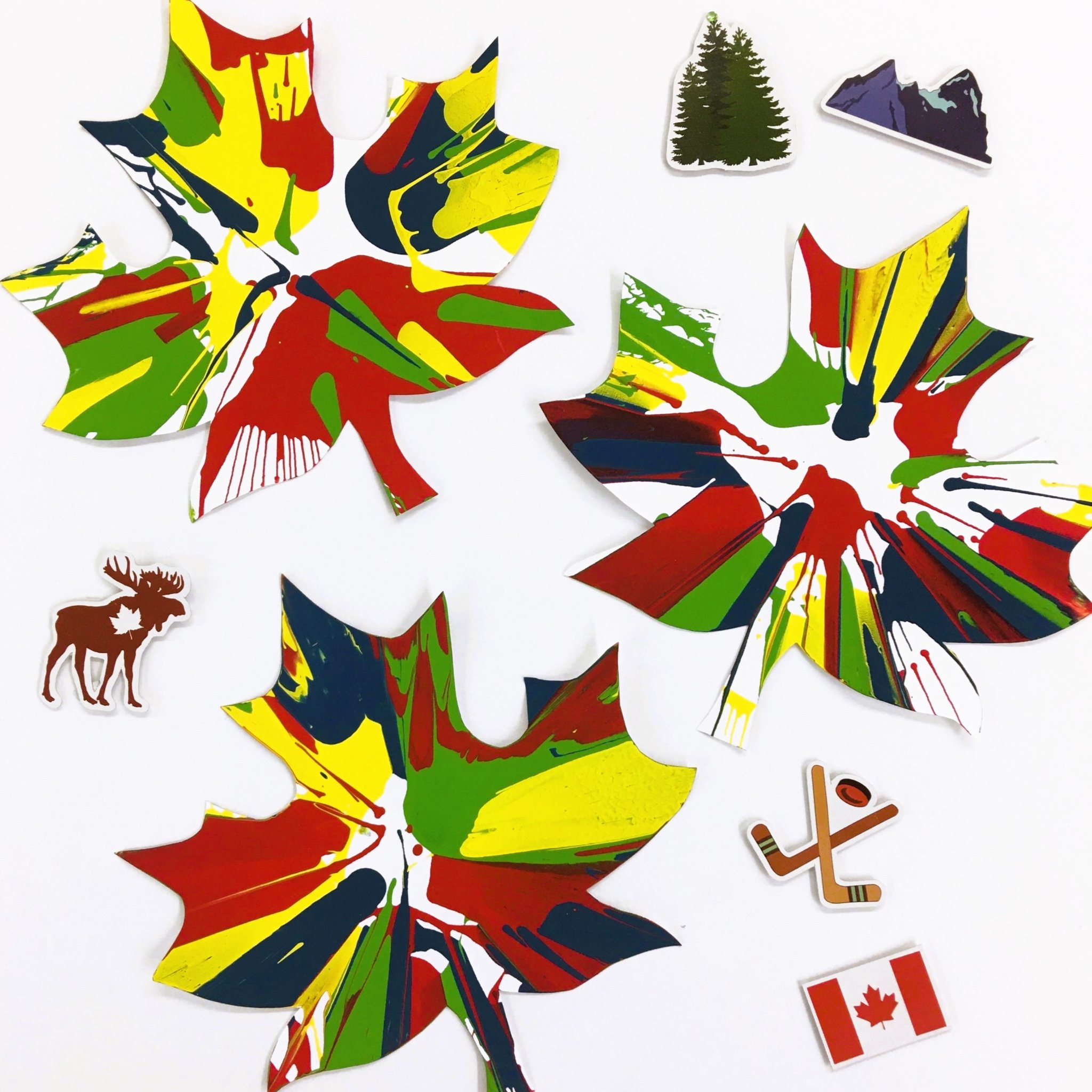 Spin painting maple leaf... - Putting The Pretty In Preschool