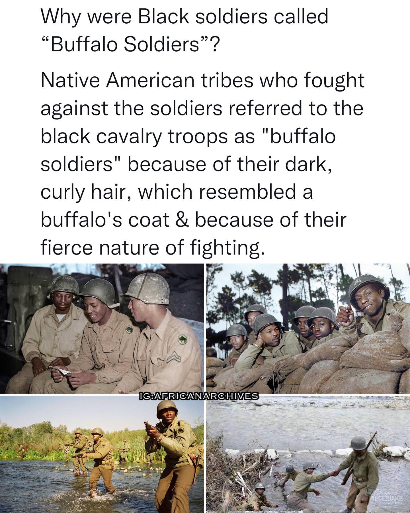 African - Why were Black soldiers called "Buffalo Soldiers?" American ...