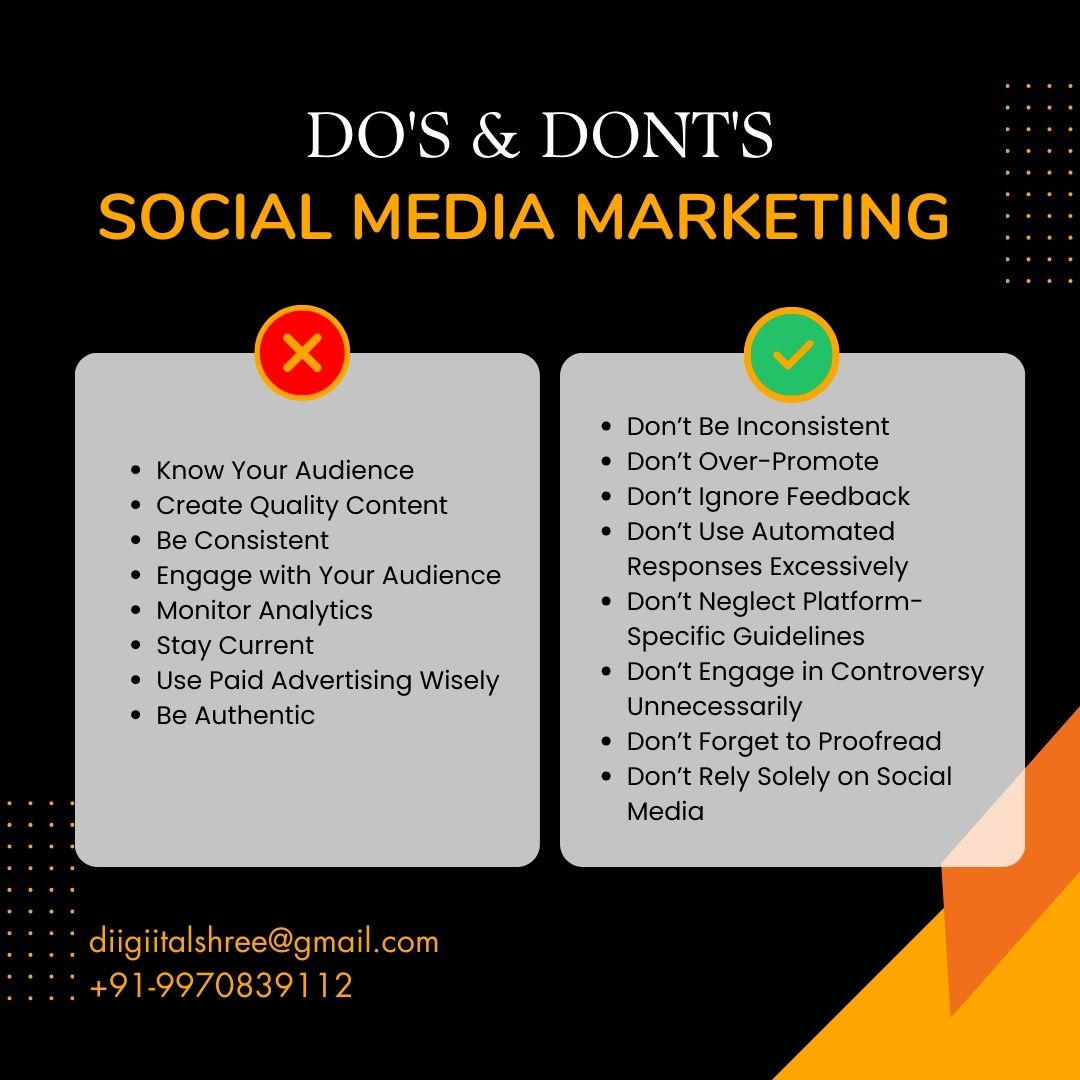 Digital - Do’s & Don’ts of Social Media The success on social media is ...