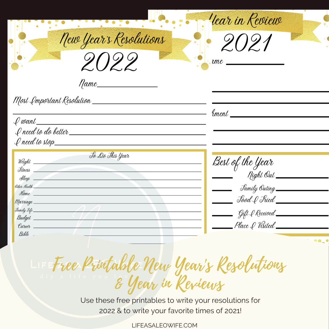 Life as a LEO Wife - Remember 2021 & write your New Year's resolutions ...