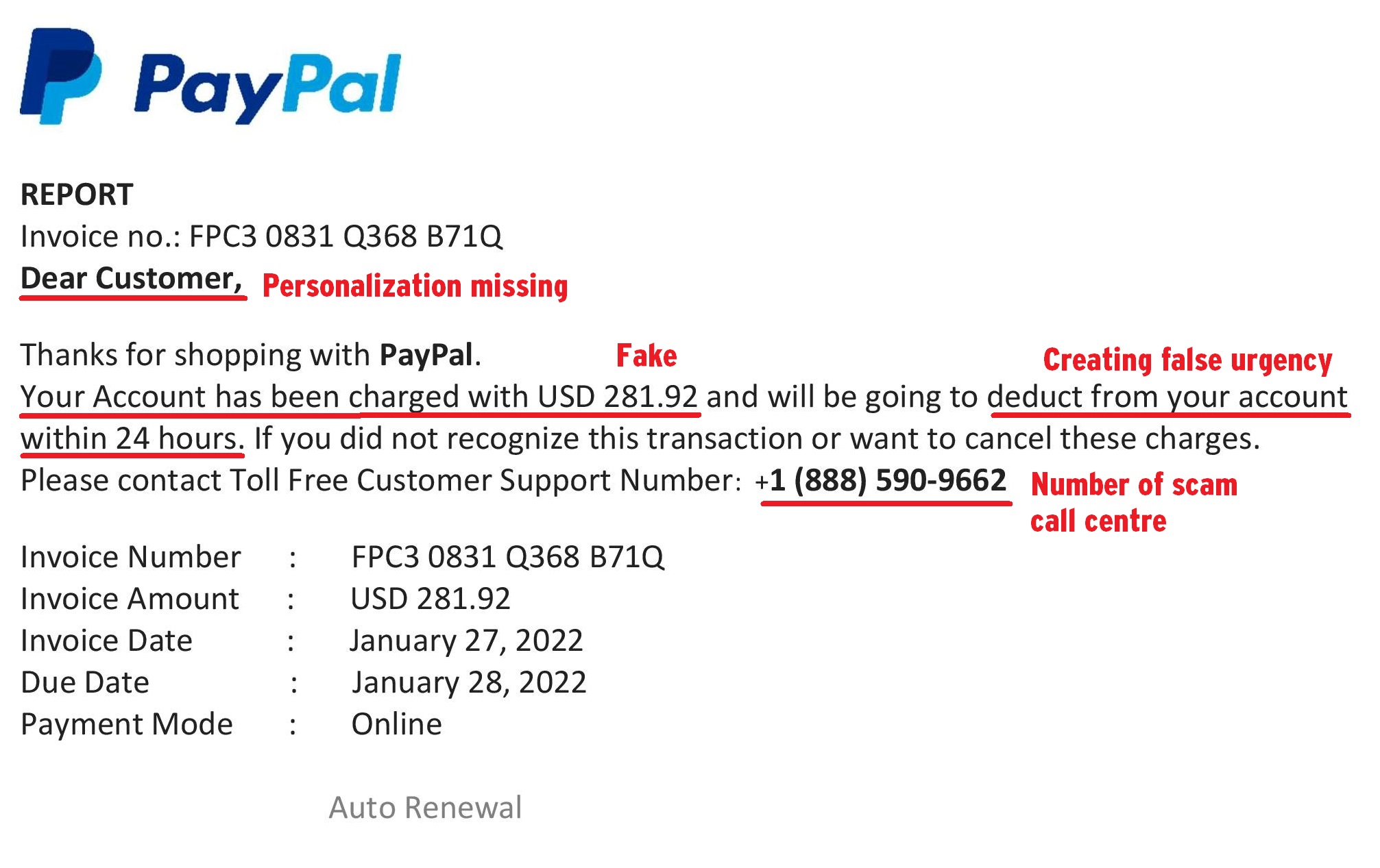 Fake Paypal Invoice Scam There Is