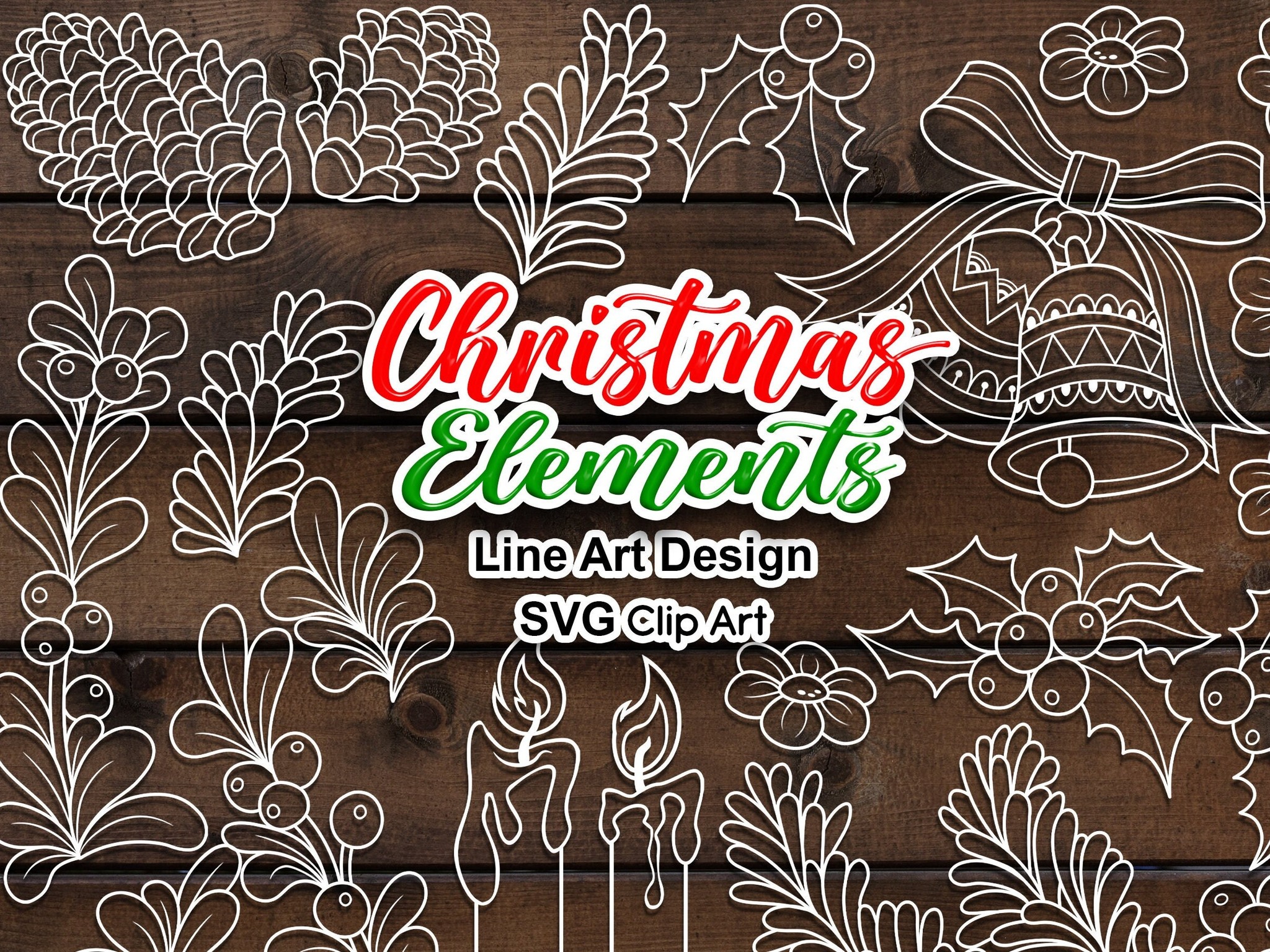 🐣. Offer Xtras! Christmas Elements SVG... - V Design Creator