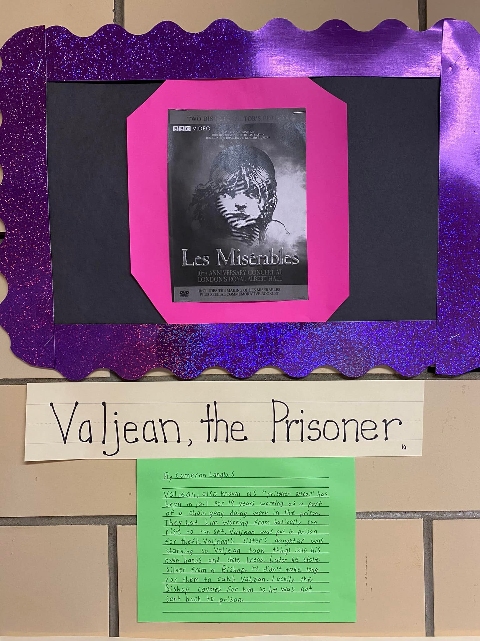 Grade 8 read “Les Misérables” in... - St. Pius V School