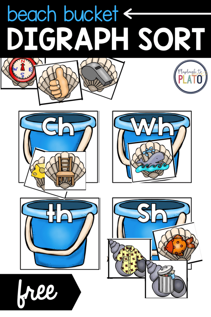 ⛱️⛱️ FREE Beach Bucket Digraph Sort!!... - Playdough to Plato | Facebook