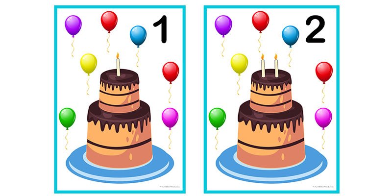 Aussie - Free Birthday Playdough Counting Mats 1 - 10 The Birthday ...