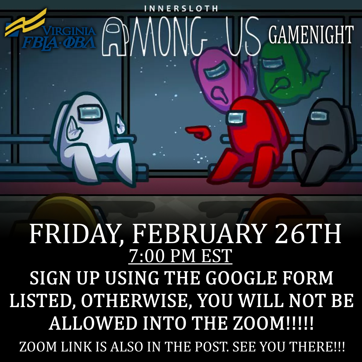 Virginia - Spread the word!! We're hosting another Among Us gamenight ...