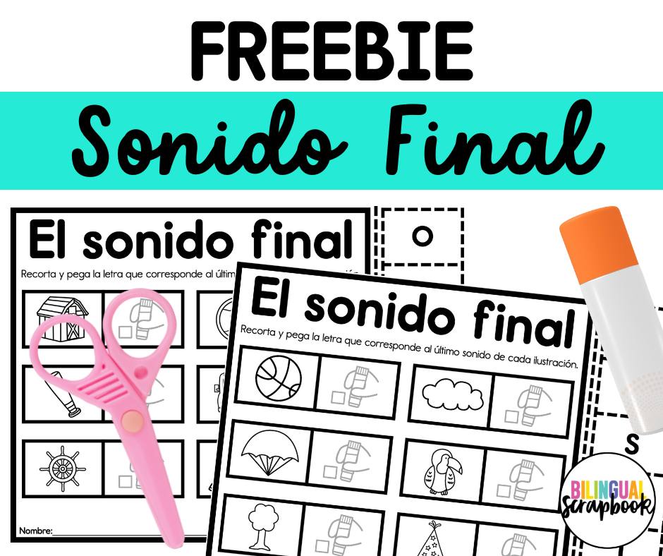 Hojas De Trabajo De Sonido Final Sonidos Finales Para Niños De Cuatro