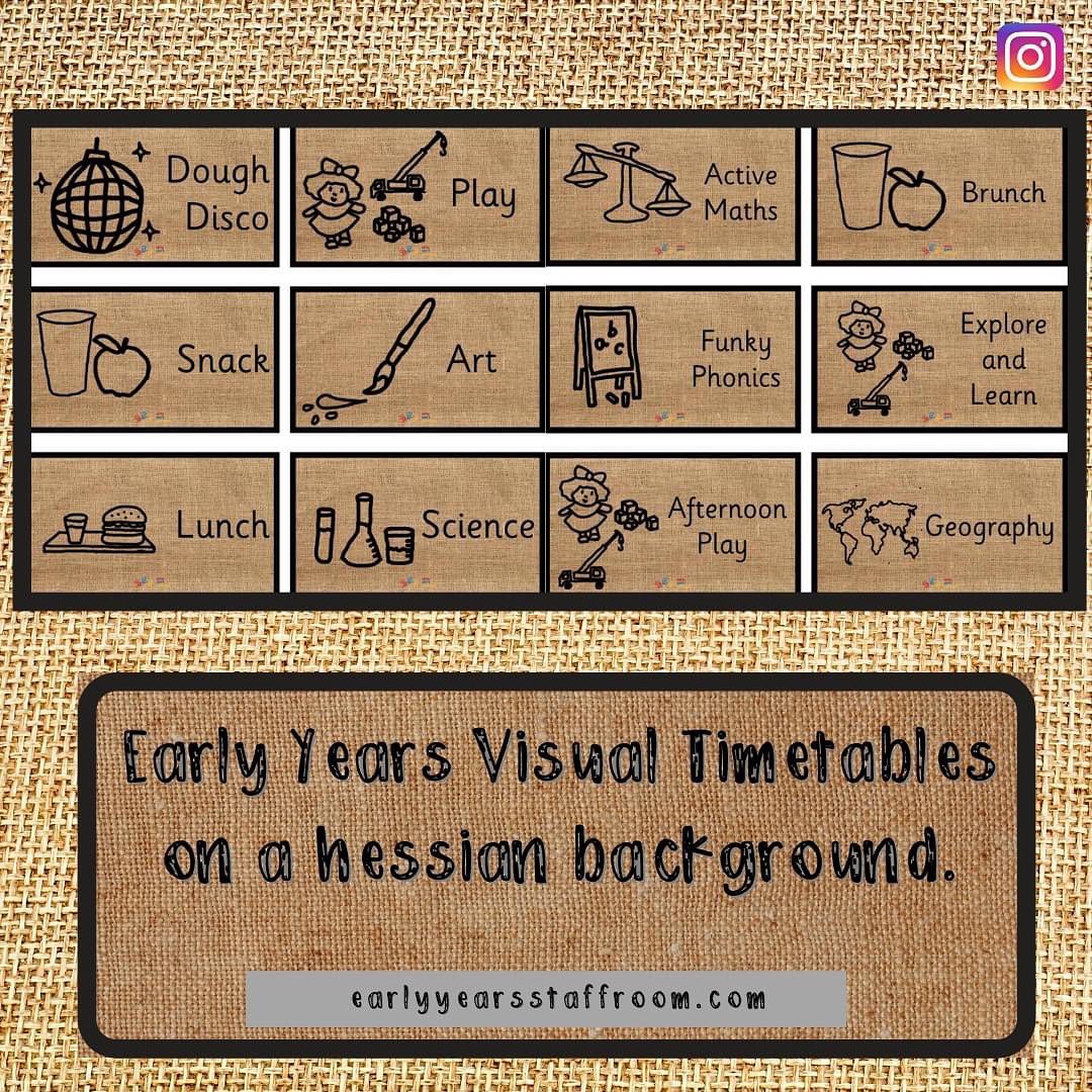 Here Is A Simple Visual Timetable Early Years Staffroom Facebook