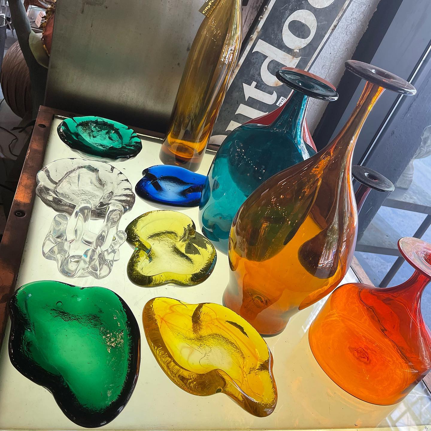 City Foundry Vintage Organic Jewel Tone Amoeba Shape
