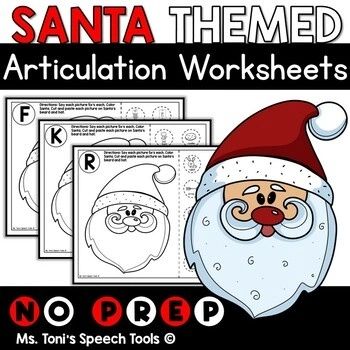 These no prep Santa articulation... - Ms. Toni's Speech Tools | Facebook