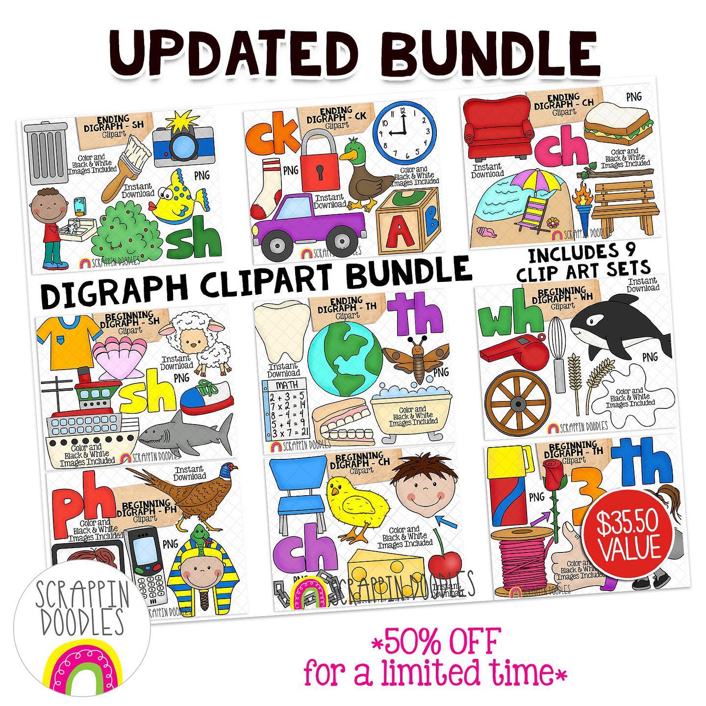 All 9 clip art sets in the Digraph... - Scrappin Doodles