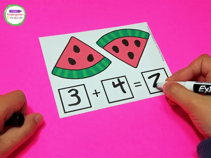 The Kindergarten Connection - These printable Watermelon Seed Addition ...
