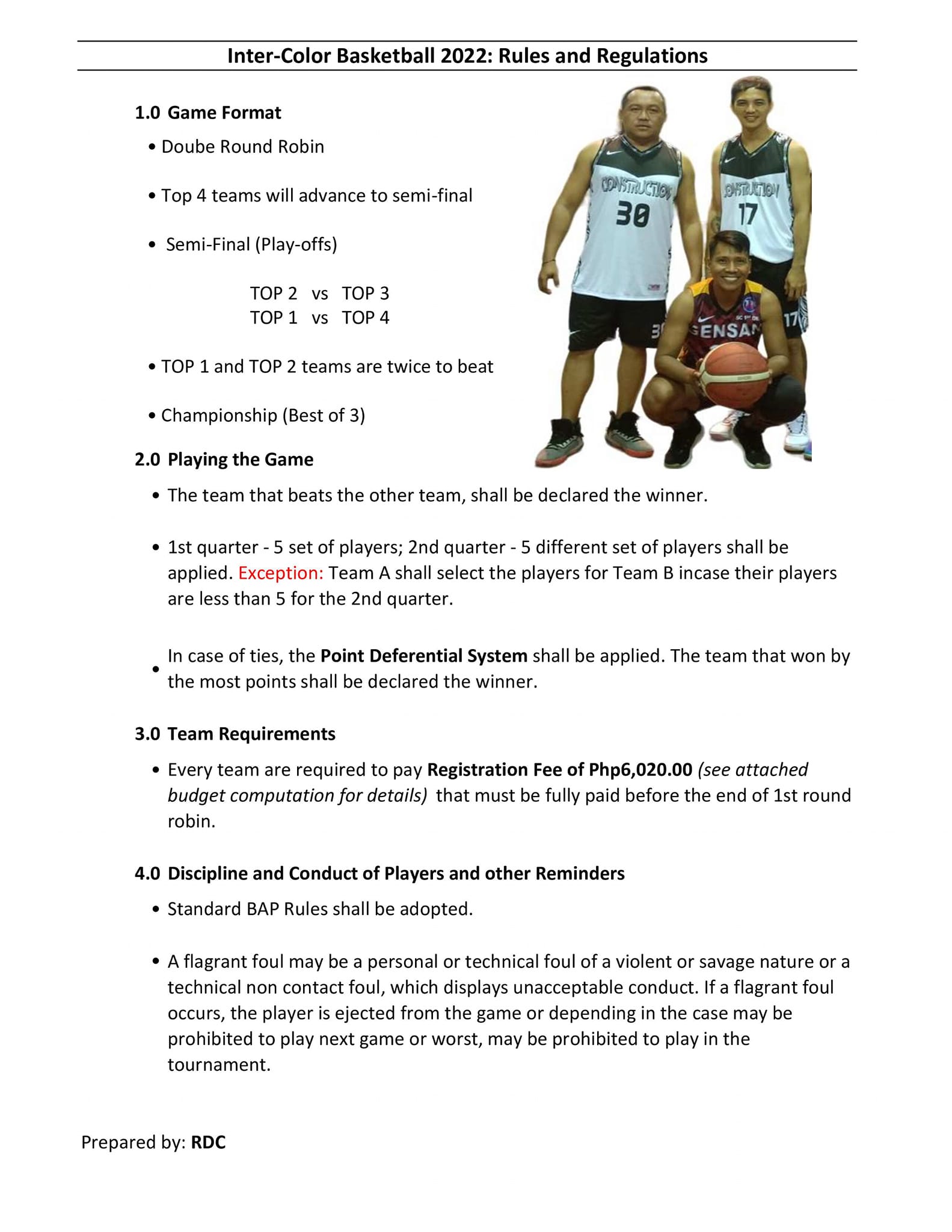 INTER-COLOR BASKETBALL TOURNAMENT 2022 | Rules & Regulations 📝📝 | Facebook