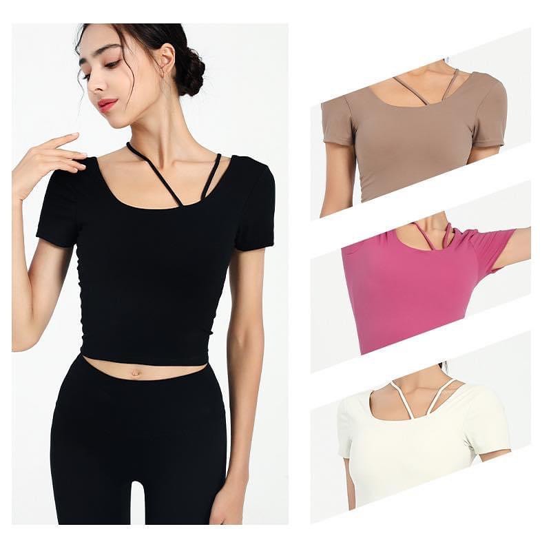 เสื้อ Crop มีฟองน้ำในตัว ดีไซค์สวย ฟิตยัง Chubby Girl