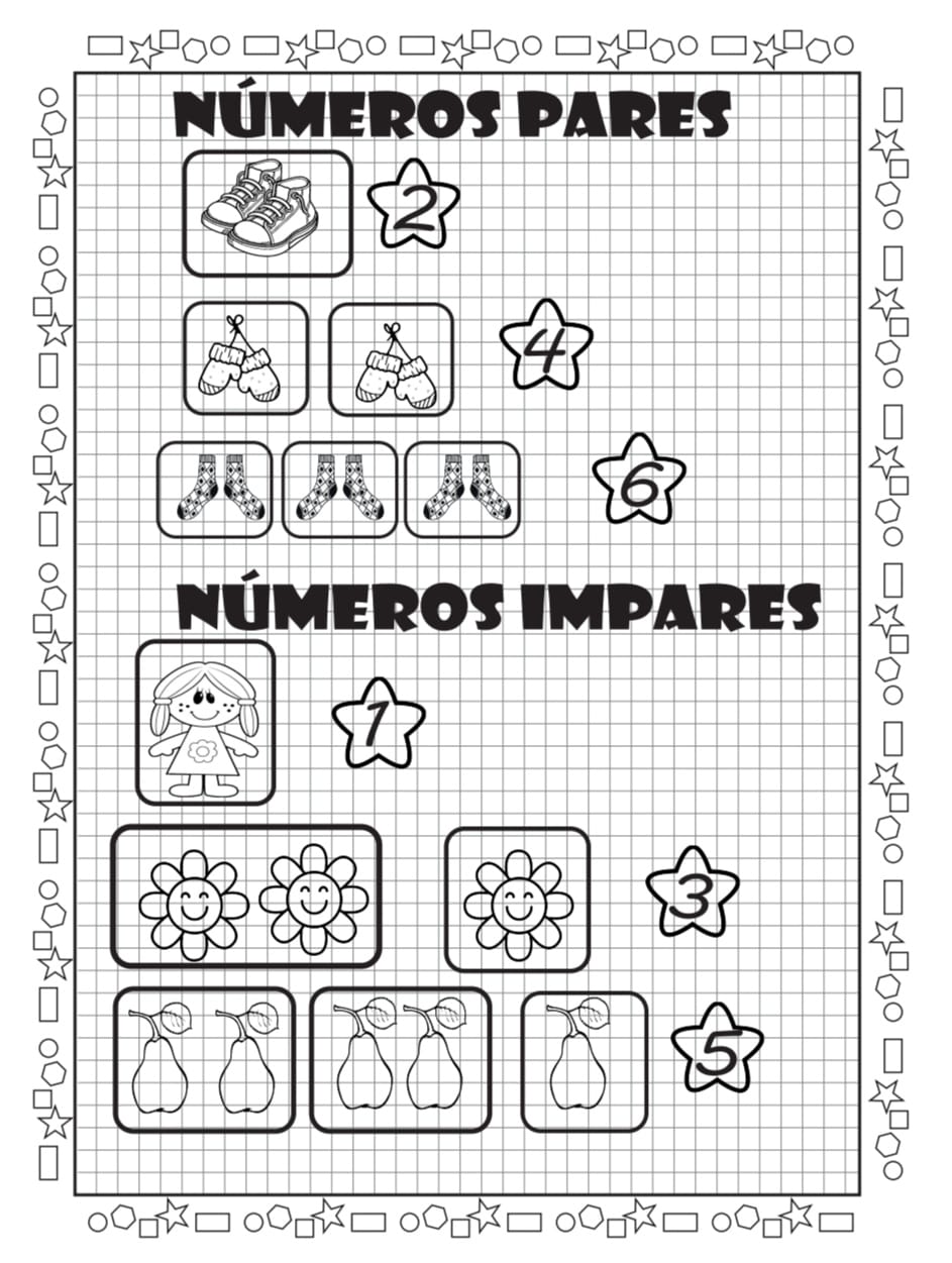 Números pares e impares. Números... - Clases v creativas