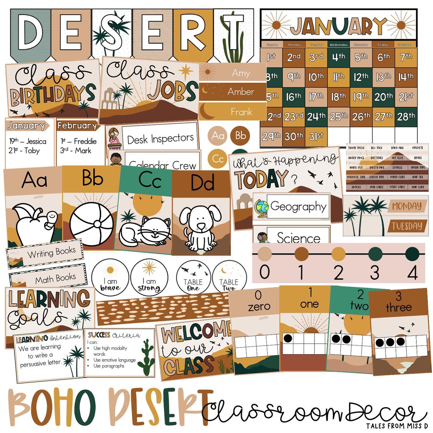 The Boho Desert Classroom Decor Bundle... - Tales From Miss D