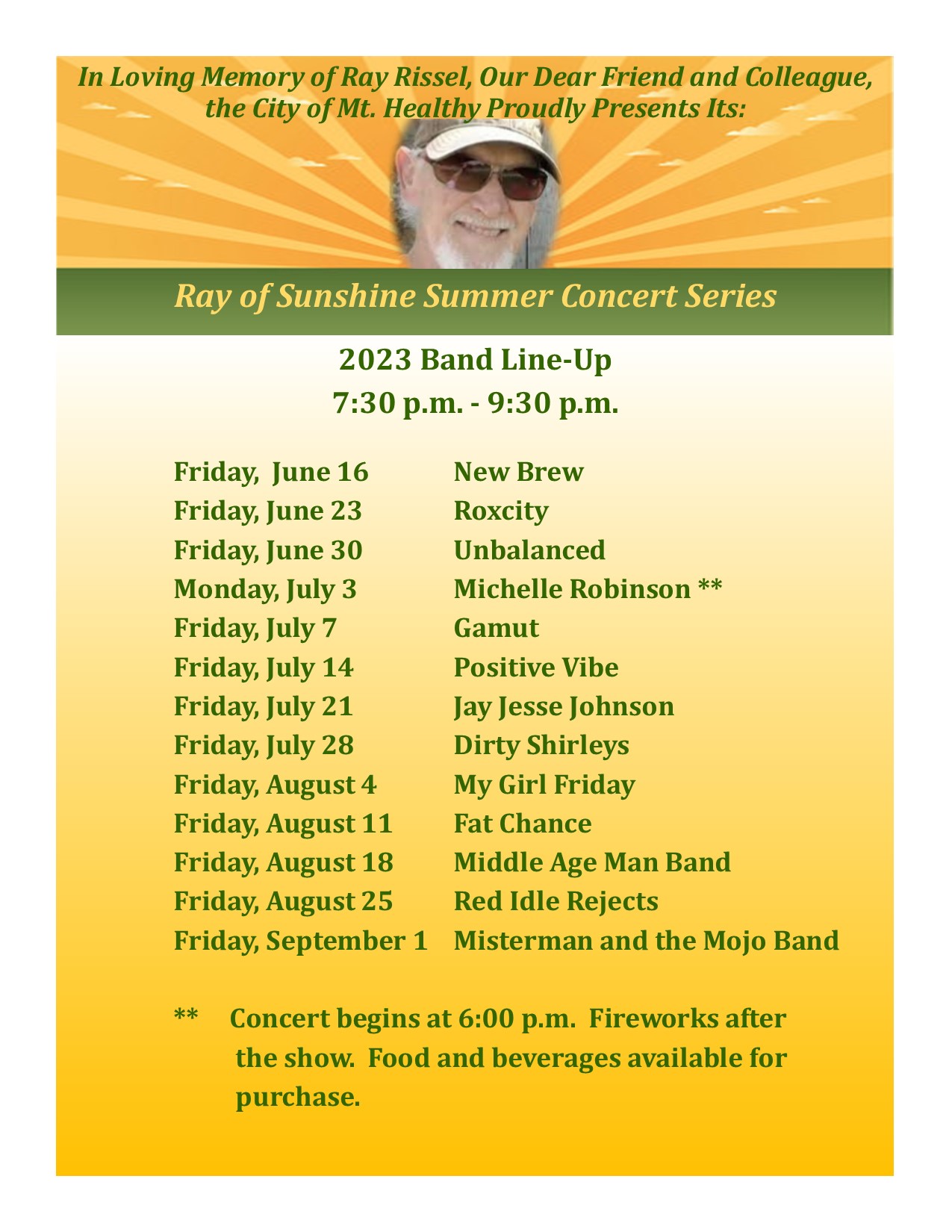 City - Summer Concert Series Line up 😎 | Facebook