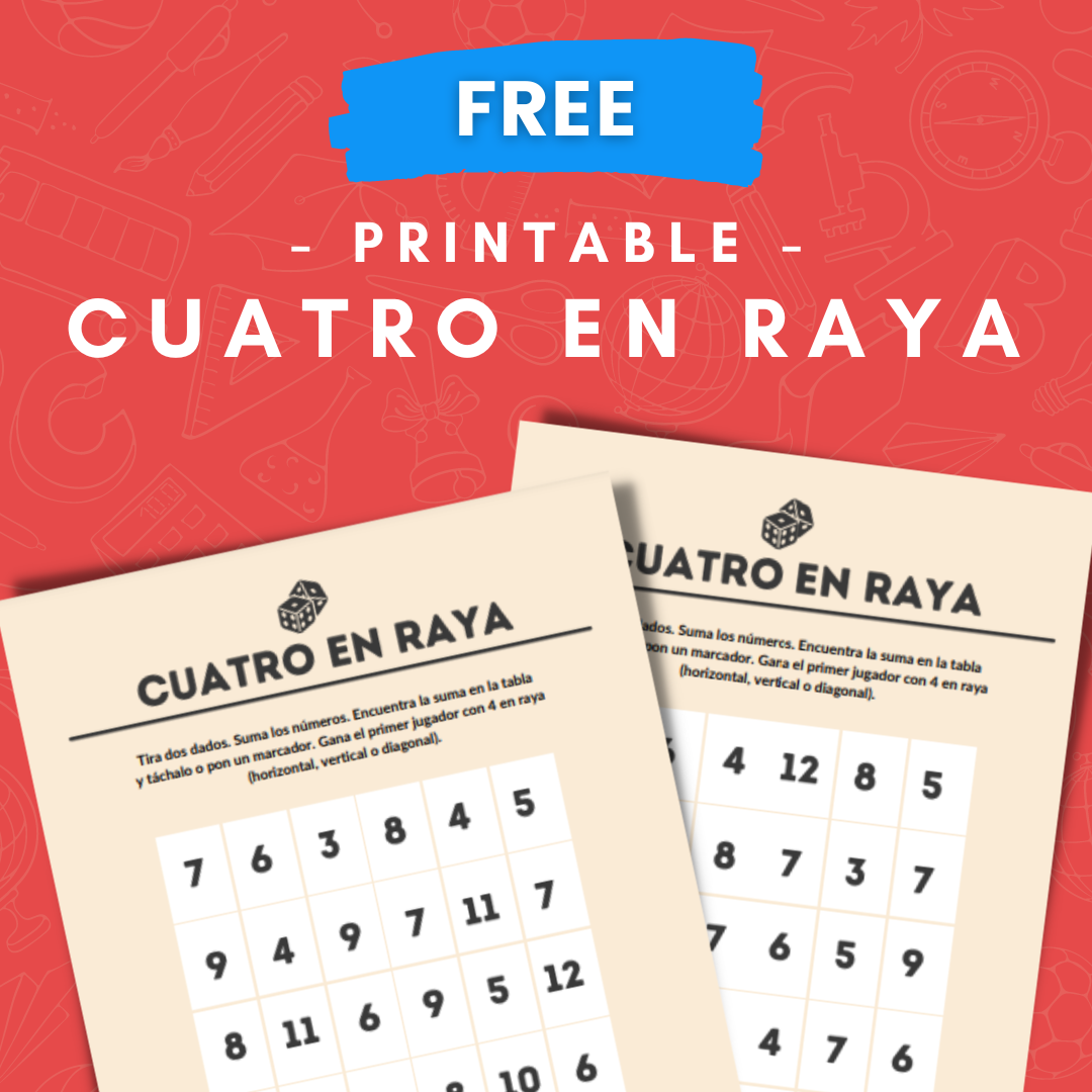 Spanish for Preschool and Elementary | Have you ever played Cuatro en ...