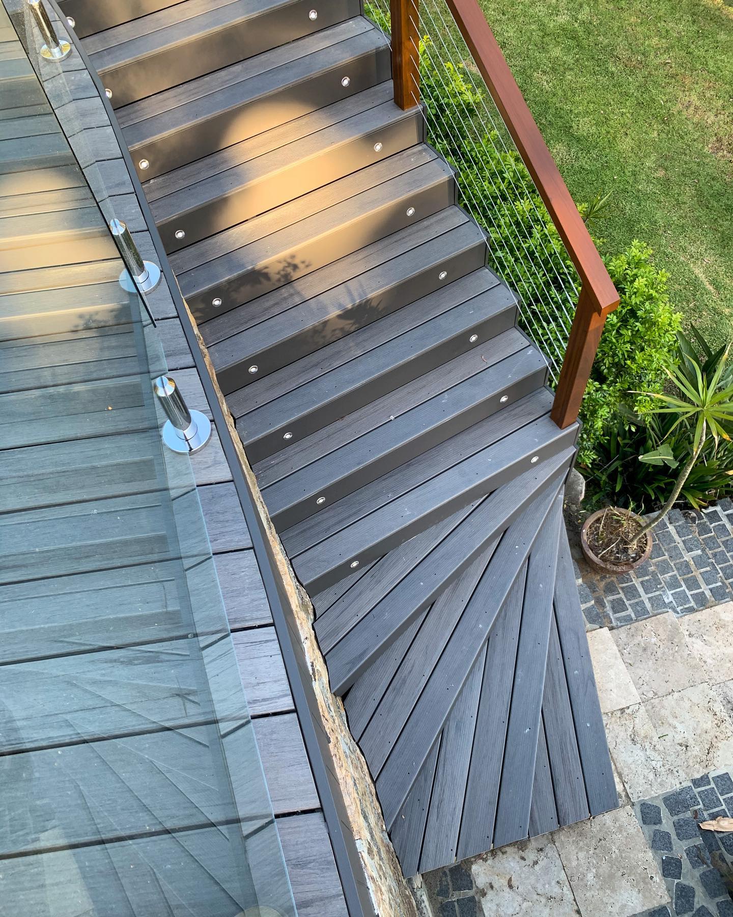 Odin Constructions Timbertech Stairs With A Spotted Gum Handrail 👌🏼 Did You Know Low Voltage