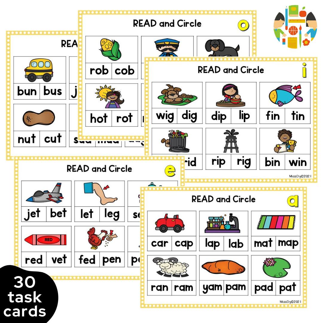 MSDY Materials - Short vowel task cards for phonics... | Facebook
